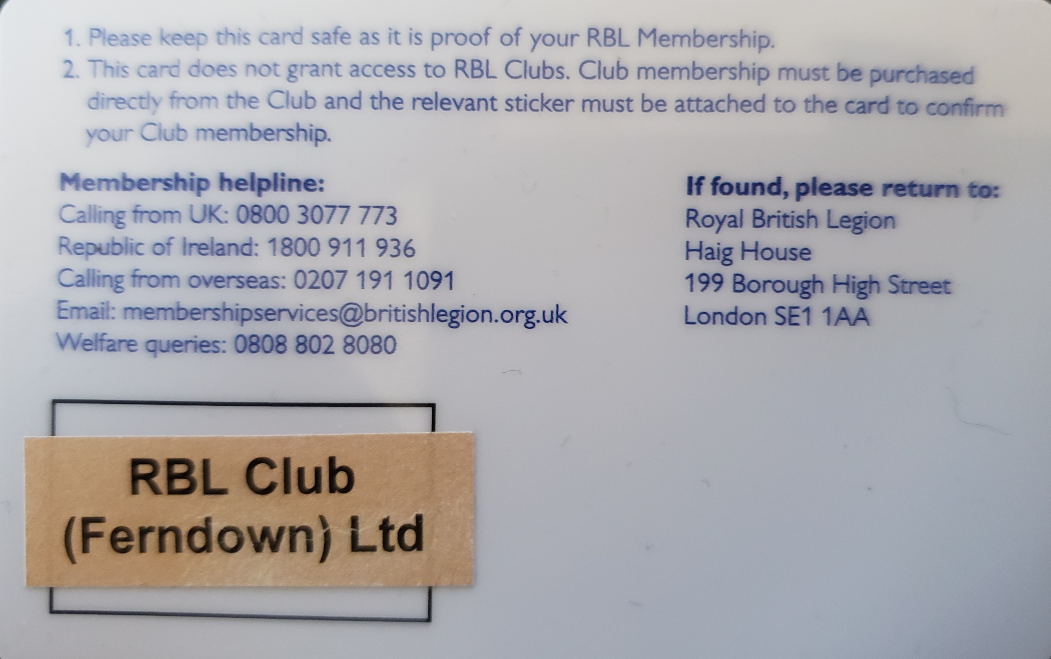 Club Membership – Welcome to the RBL Club Ferndown